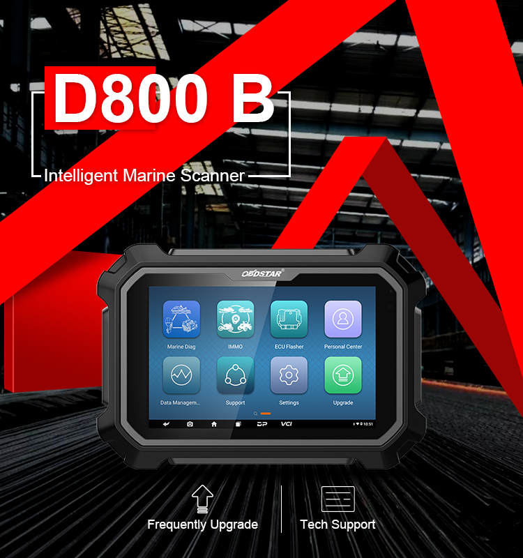 Obdstar D800 B Pwc Scanner Tablet Personal Watercraft Diag Device Jet ...
