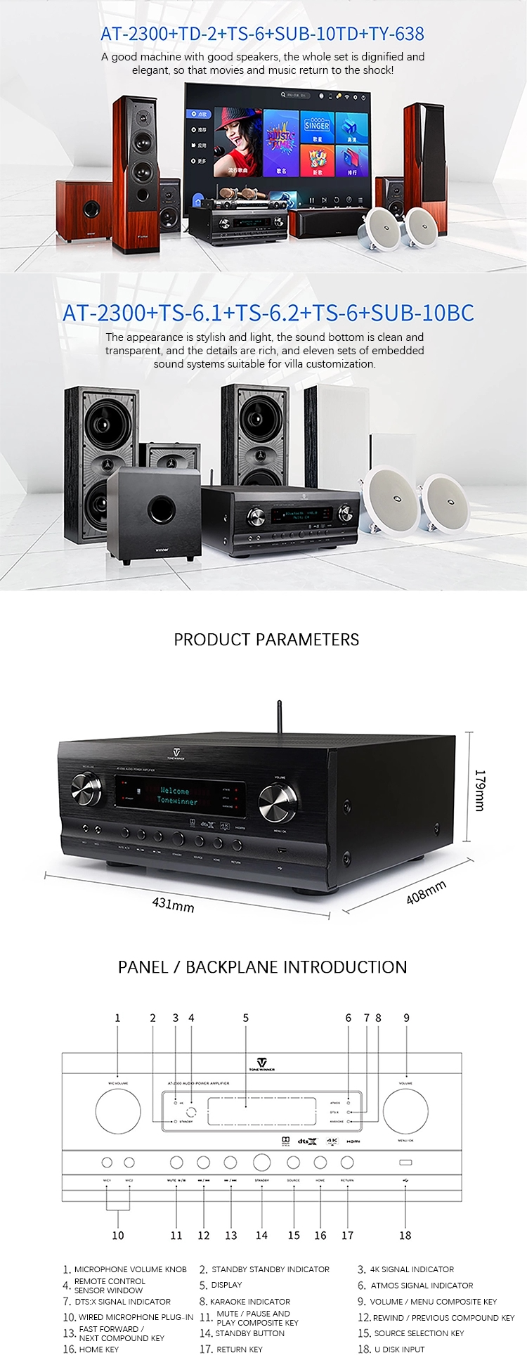 Buy Standard Quality China Wholesale Free Shipping 2020 New Av Receiver 7.1.4 Hdmi Karaoke ...