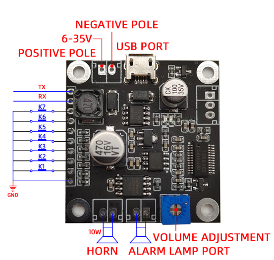High-power Usb Voice Playback Module Audio Video Accessories 6-35v 10w ...