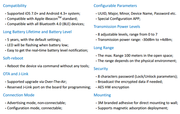 Minew E5 Programmable Bluetooth Beacon Iot Device For Mobile Proximity Marketing Ble Beacon ...