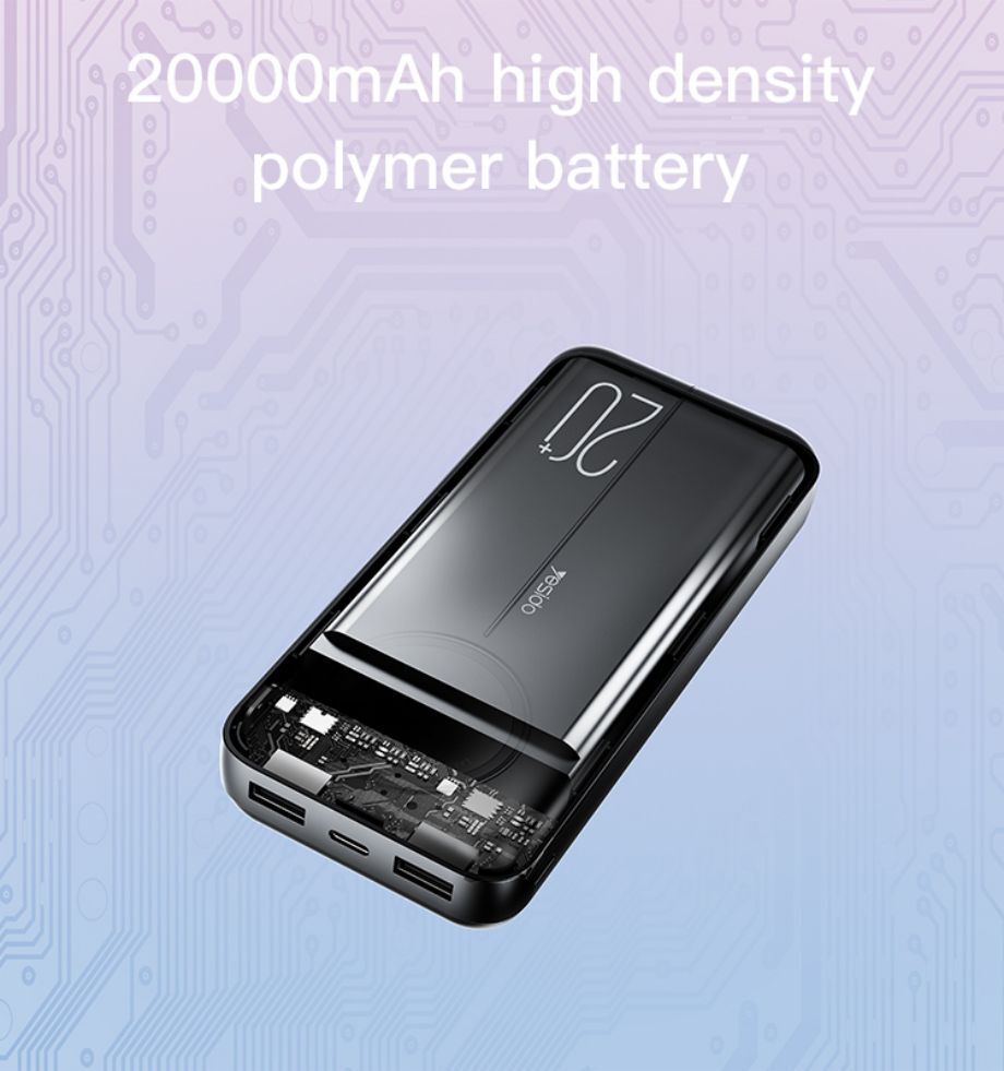 Yesido Led Screen Display Power Bank Portable Charger Fast Charging ...