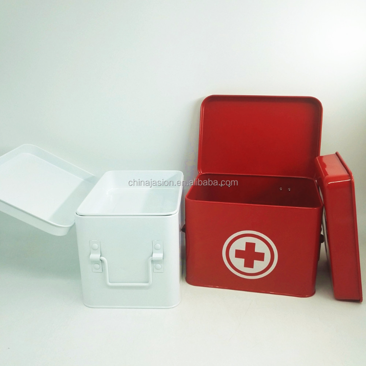 Metal Small Metal Galvanized Medicine Chest First Aid Box Medical ...