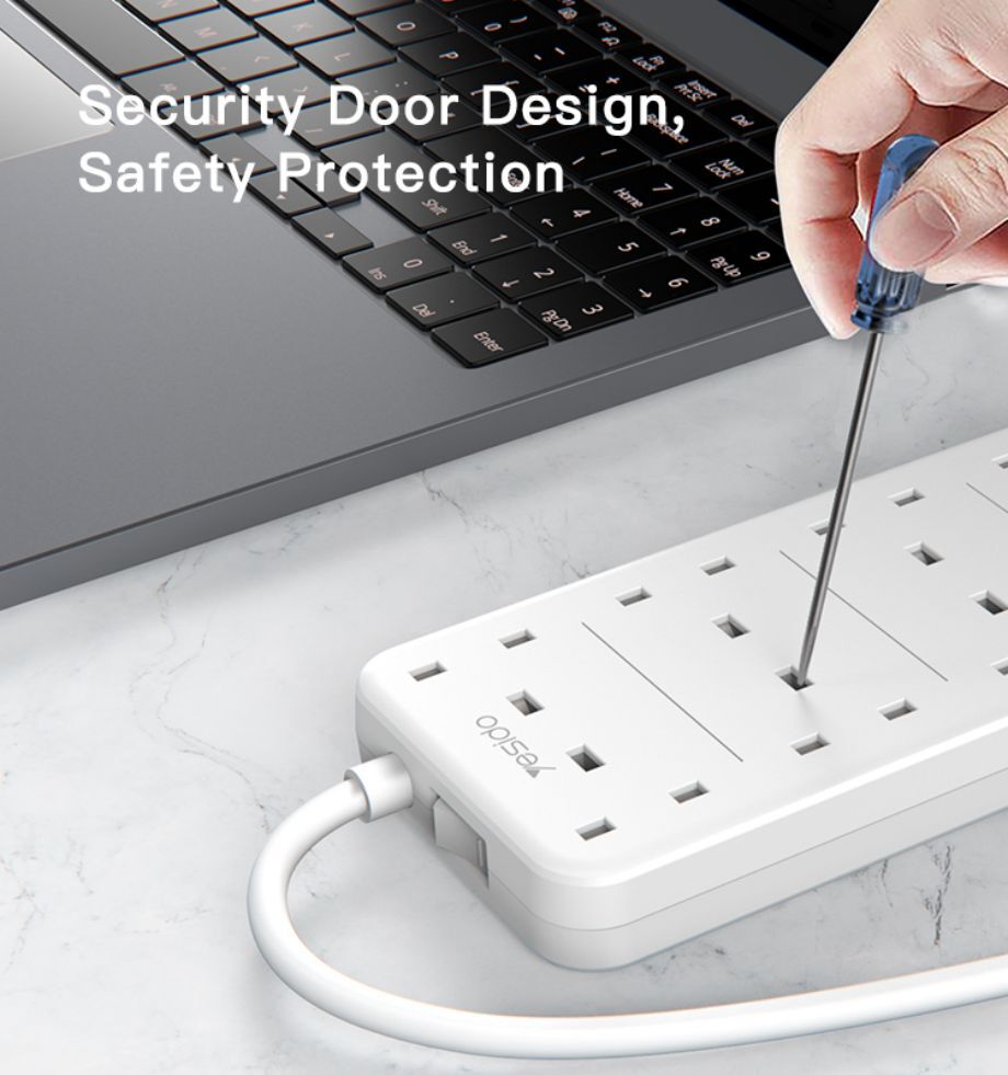 Buy Wholesale China Yesido 2 Meter Max 3250w Capacity 8 Ac Ports Power ...