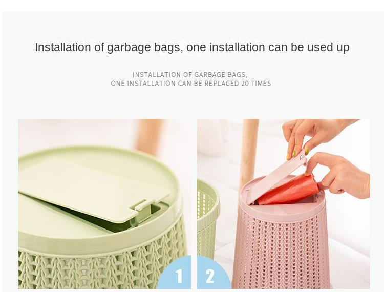 Hot Sale Style Minimalism Trash Can Circular Wastecan Open Trash Living ...