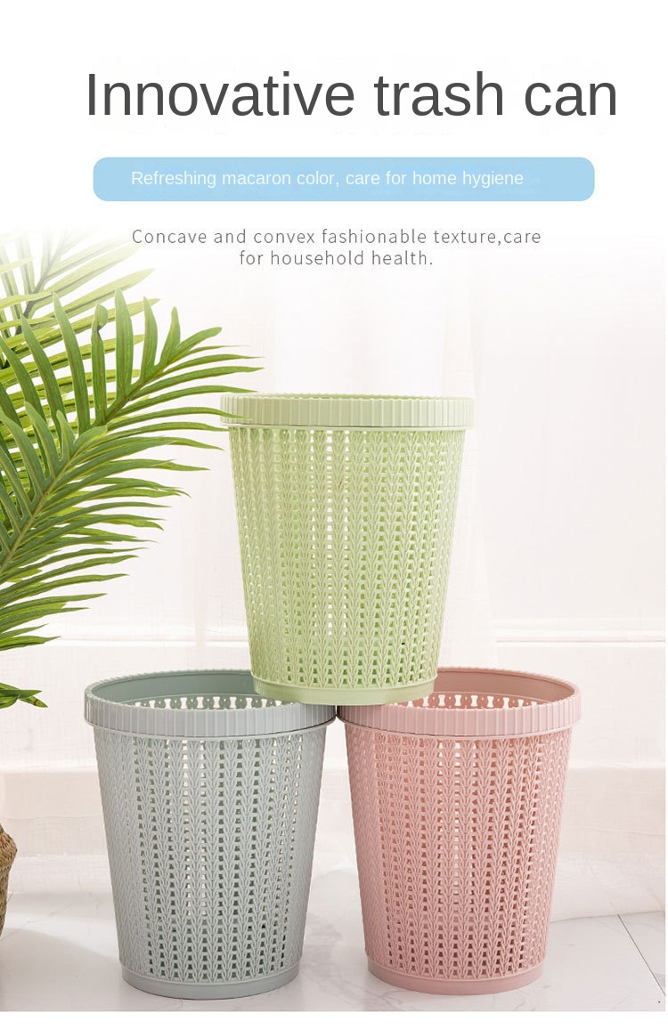 Hot Sale Style Minimalism Trash Can Circular Wastecan Open Trash Living ...