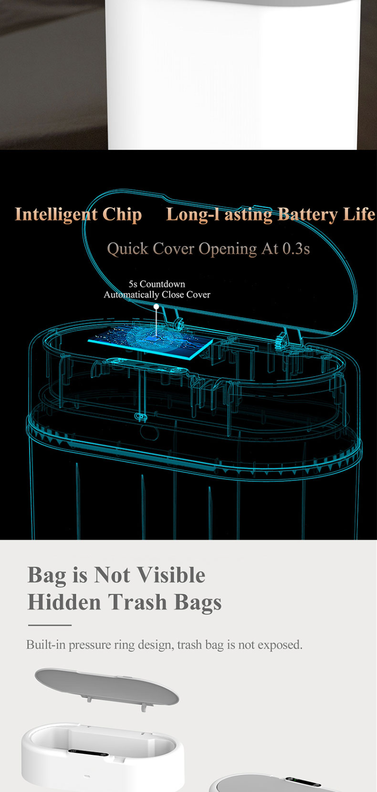 Buy Wholesale China 11l Intelligent Automatic Touch Free Rectangular ...