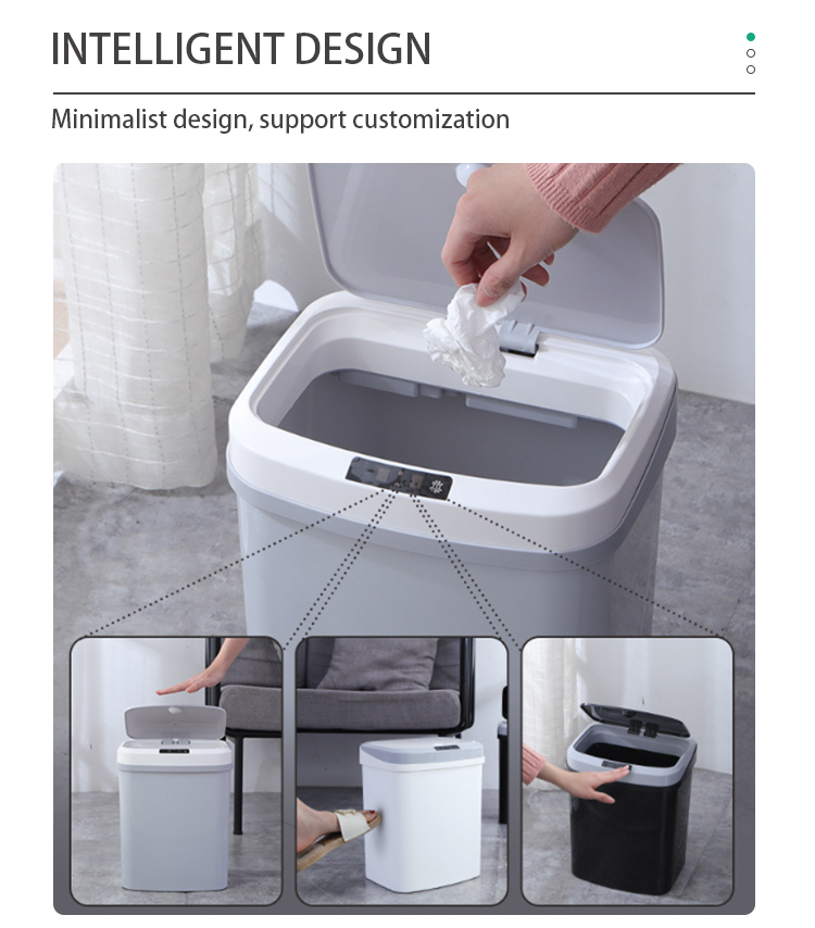 China Wholesale Touch-free Smart Automatic Garbage Bin Trash Can With ...