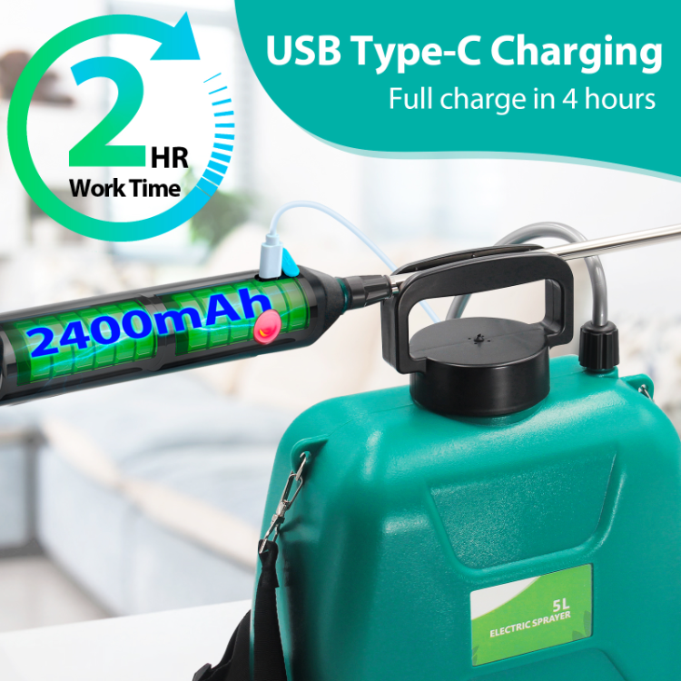 Sylstar Home Garden 5l Battery Agricultural Spray Pump Portable ...