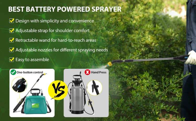 Sylstar Home Garden 5l Battery Agricultural Spray Pump Portable ...