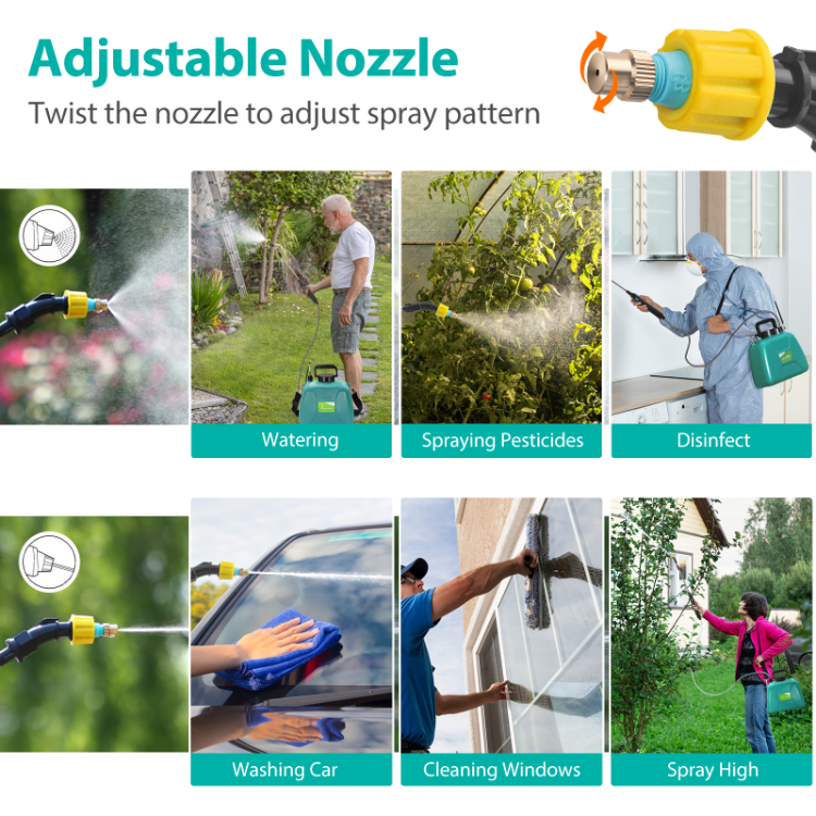 Sylstar Home Garden 5l Battery Agricultural Spray Pump Portable ...