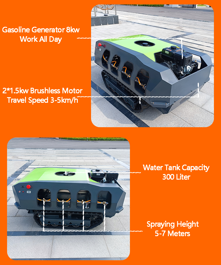 Tracked Remote Control Agricultural Sprayer Self Propelled Robot ...