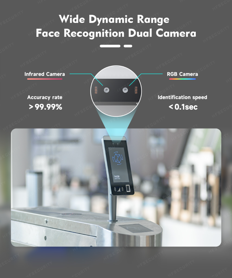 Buy Wholesale China Fr07 Face Recognition Security Turnstile Nfc Door ...