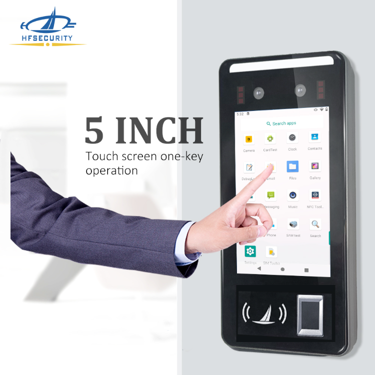 Buy Wholesale China Hfsecurity Fr05 Biometric Time Attendance 5 Inch Face Recognition Access