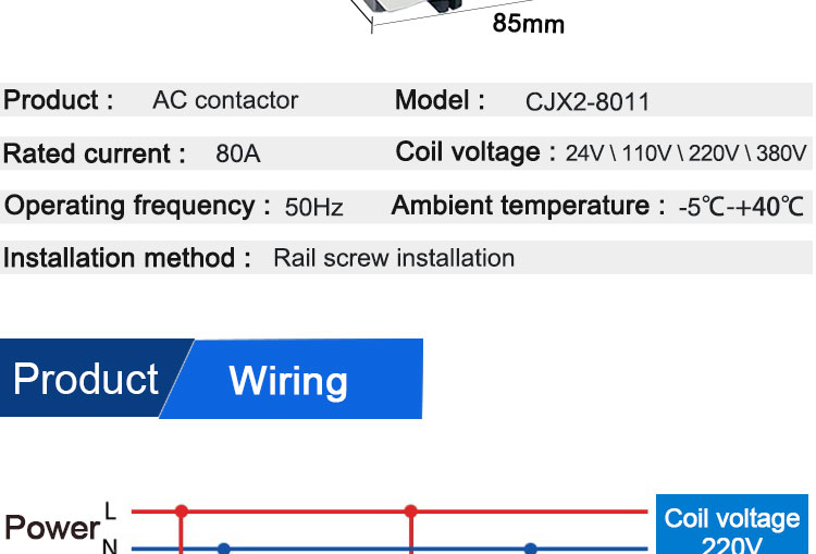 Buy China Wholesale Ac Contactor Contact Magnetic Contactor 3 Phase Contacter Silver Cjx2-8011 ...