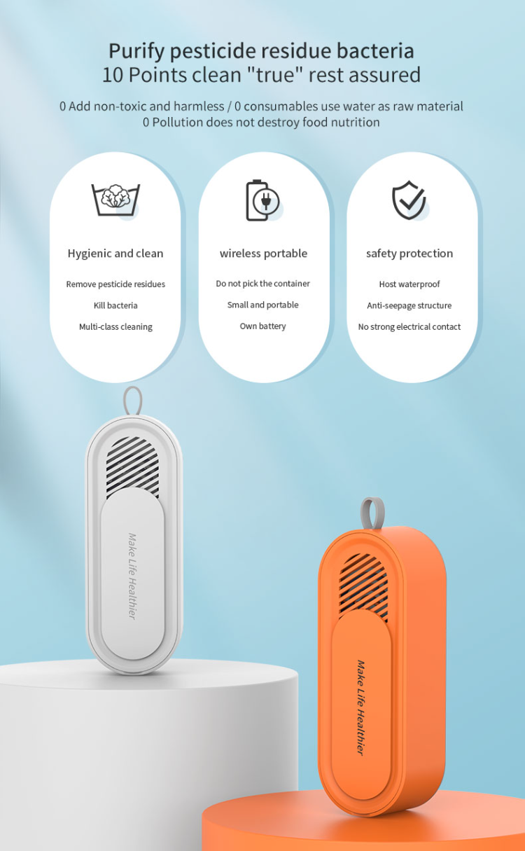 Rechargeable Usb Wireless Washing Equipments Portable Food Cleaner ...