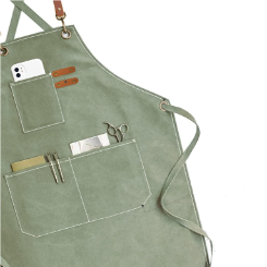 Buy Wholesale China Customize White Cotton Half Waist Apron Custom Logo ...