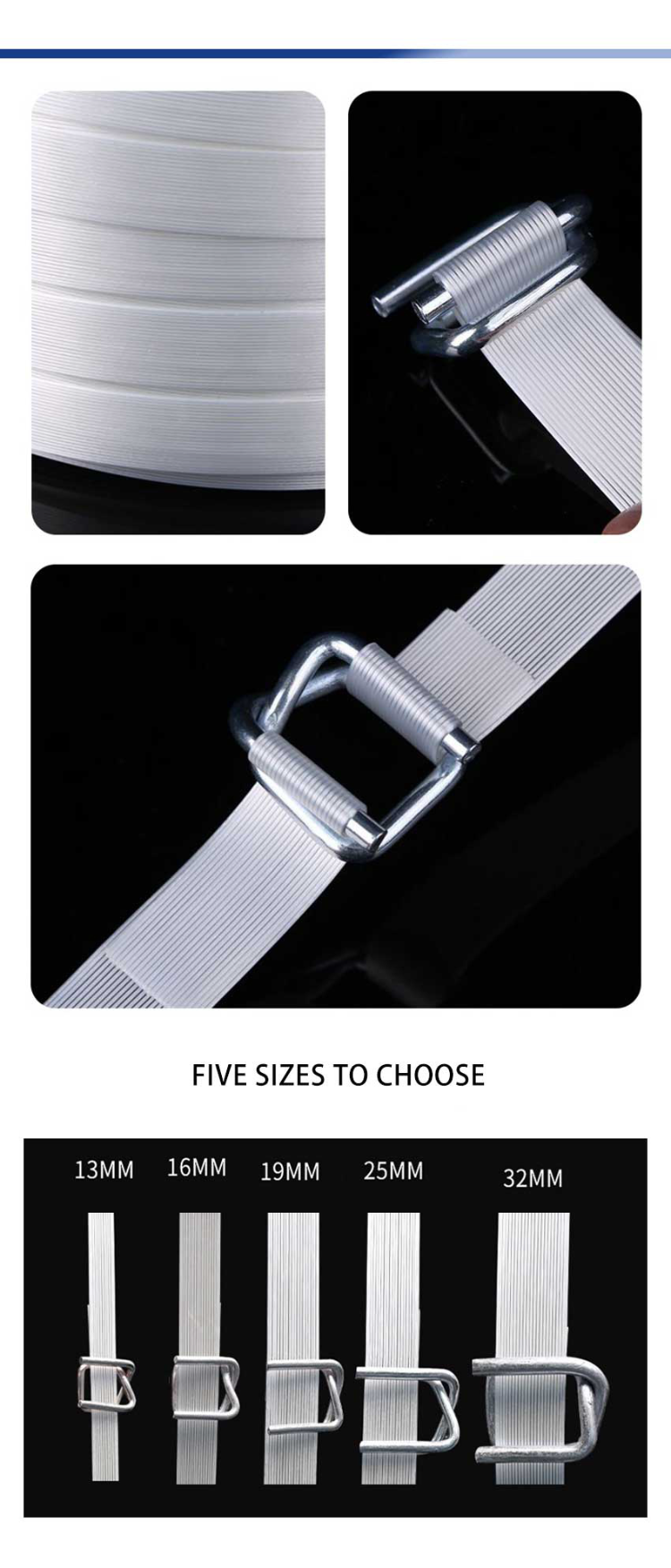 16mm Polyester Composite Cord Strap For Packing Cargo Plastic Strapping ...