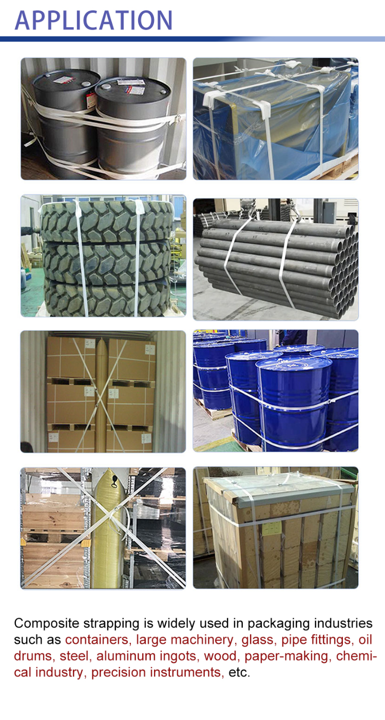 16mm Polyester Composite Cord Strap For Packing Cargo Plastic Strapping ...