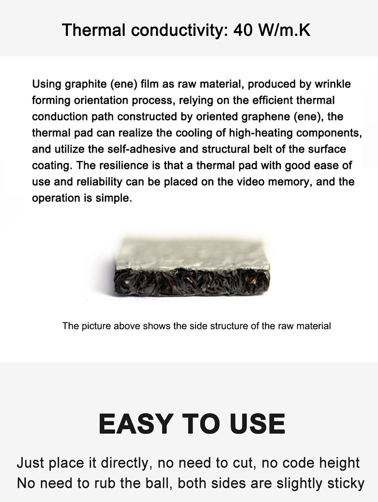Buy China Wholesale Zezzio 3d Graphite Thermal Pad 40w/mk Ic Graphene ...