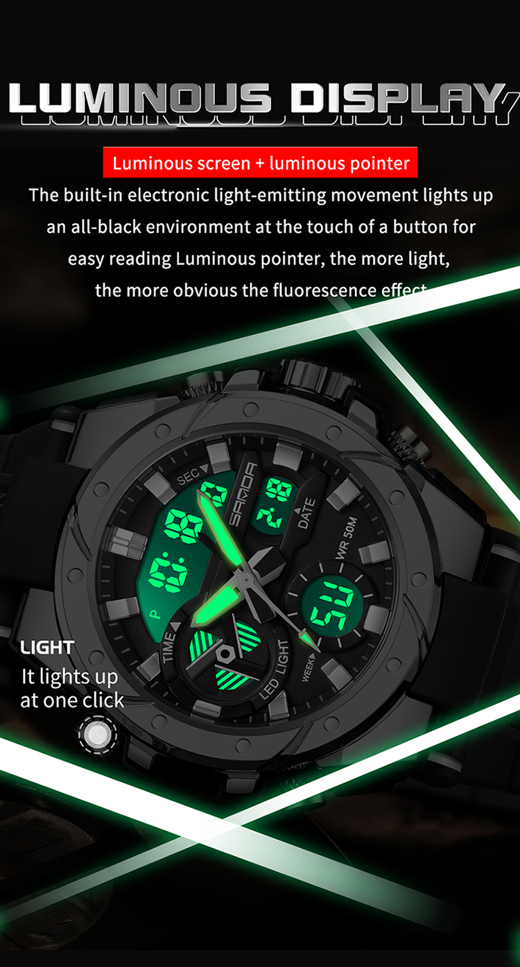 Wholesale New Design Sanda 3313 Electronic Quartz Movement Sports Watch ...