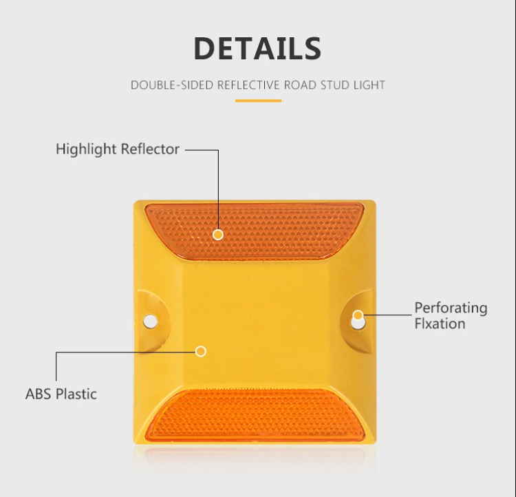 3m Reflective Plastic Cat Eyes Road Reflectors Pavement Marker, Solar ...