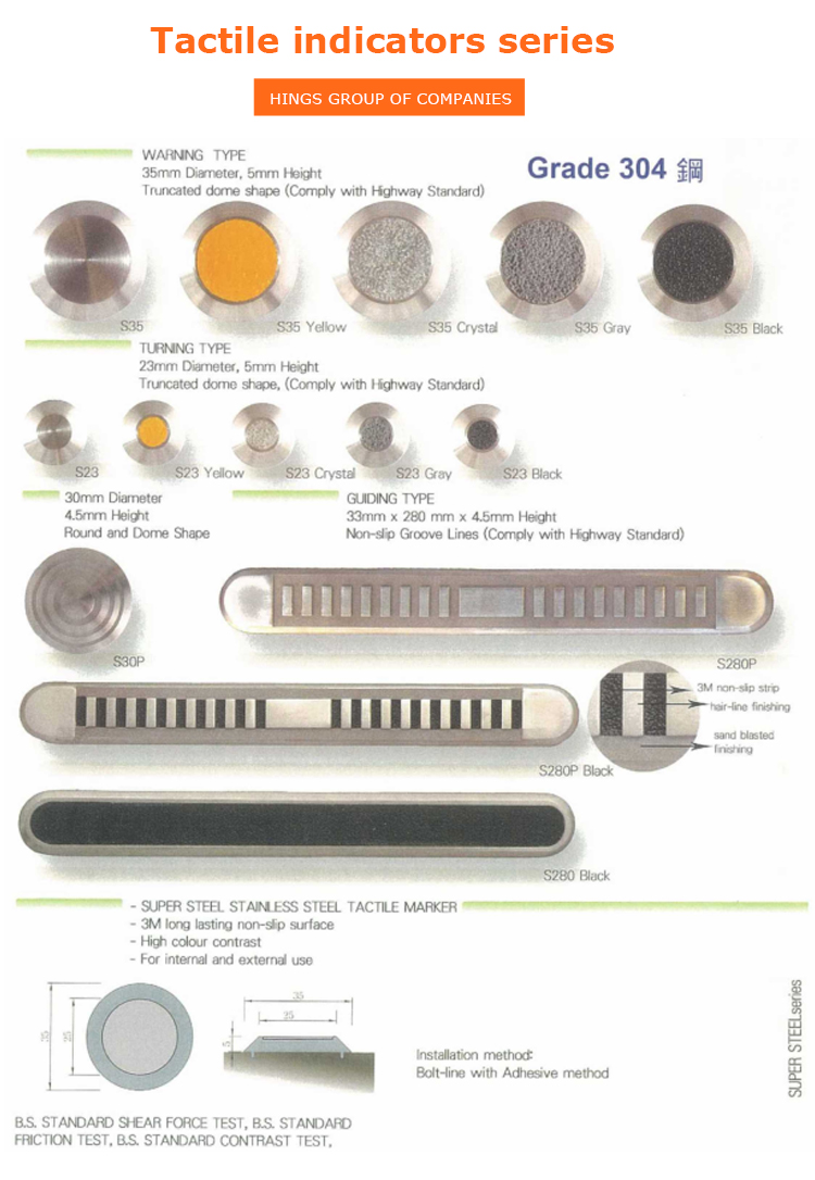Cheap Ground Surface Anti-slip Tactile Indicator Stainless Steel Road ...