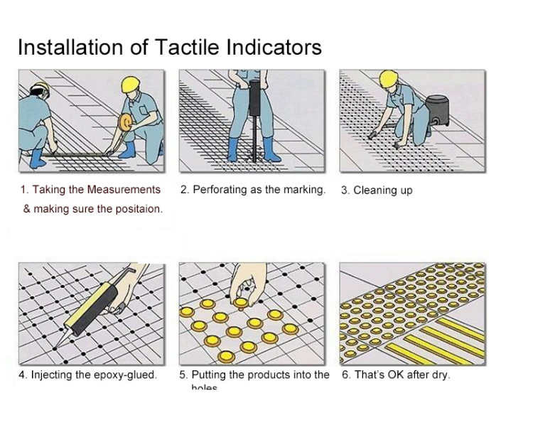 Ss 316 Blind Stud Interior And Exterior Tactile Paving For Blind ...
