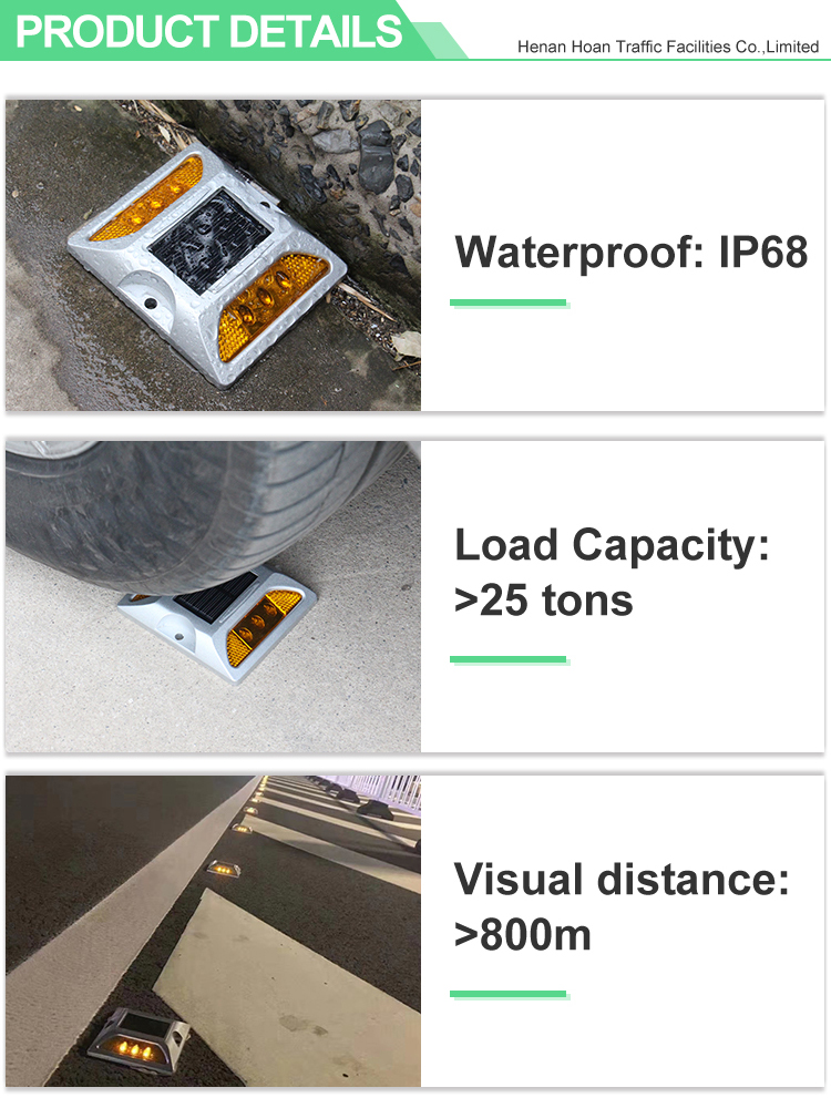 Buy Wholesale China 6 Led Raised Pavement Marker Solar Road Markers ...