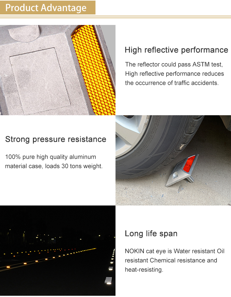 Nokin Factory Customize Reflective Plastic Road Stud Cat Eye Marker And ...