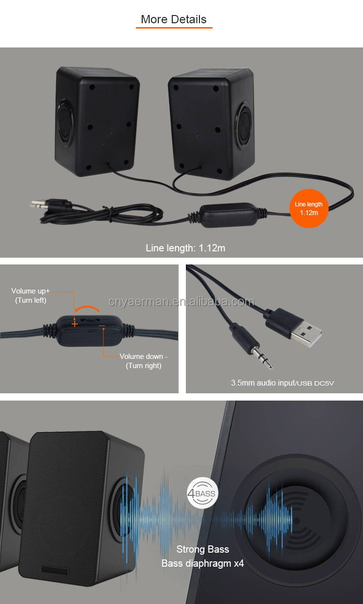 Buy Wholesale China Hot Creative 2.0 Usb Powered Wired Pc Speaker ...