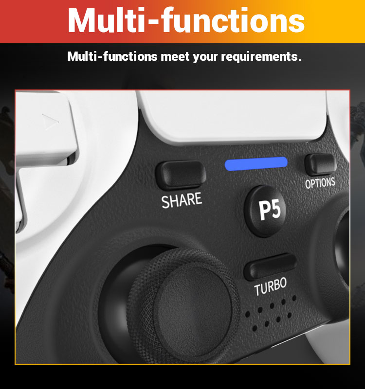 Buy China Wholesale P5 For Ps5 Gamepad Pc Controller Wireless Motion Sensor Dual Motor Vibration ...