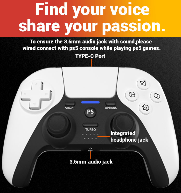 Buy China Wholesale P5 For Ps5 Gamepad Pc Controller Wireless Motion ...