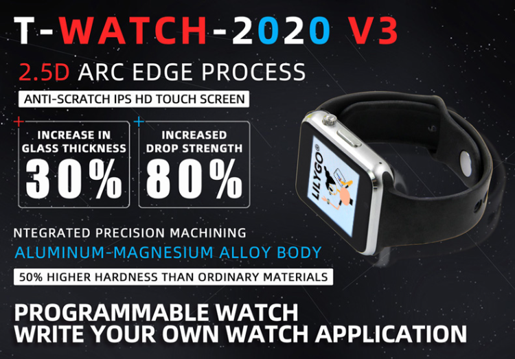 Buy Standard Quality China Wholesale Lilygo Ttgo T-watch 2020 V3 Esp32 Programmable Smart Watch ...