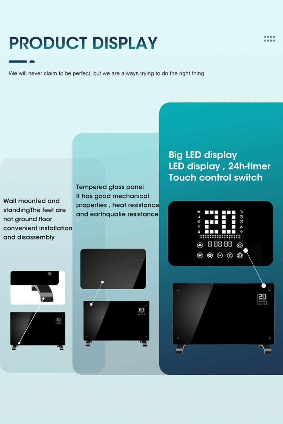 Buy Wholesale China Home Electric Infrared Wall Panel Convector Heater ...