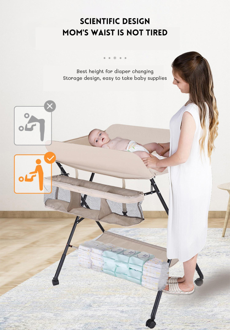 Buy Wholesale China Foldable Baby Bath Table Organizer Baby Diaper ...