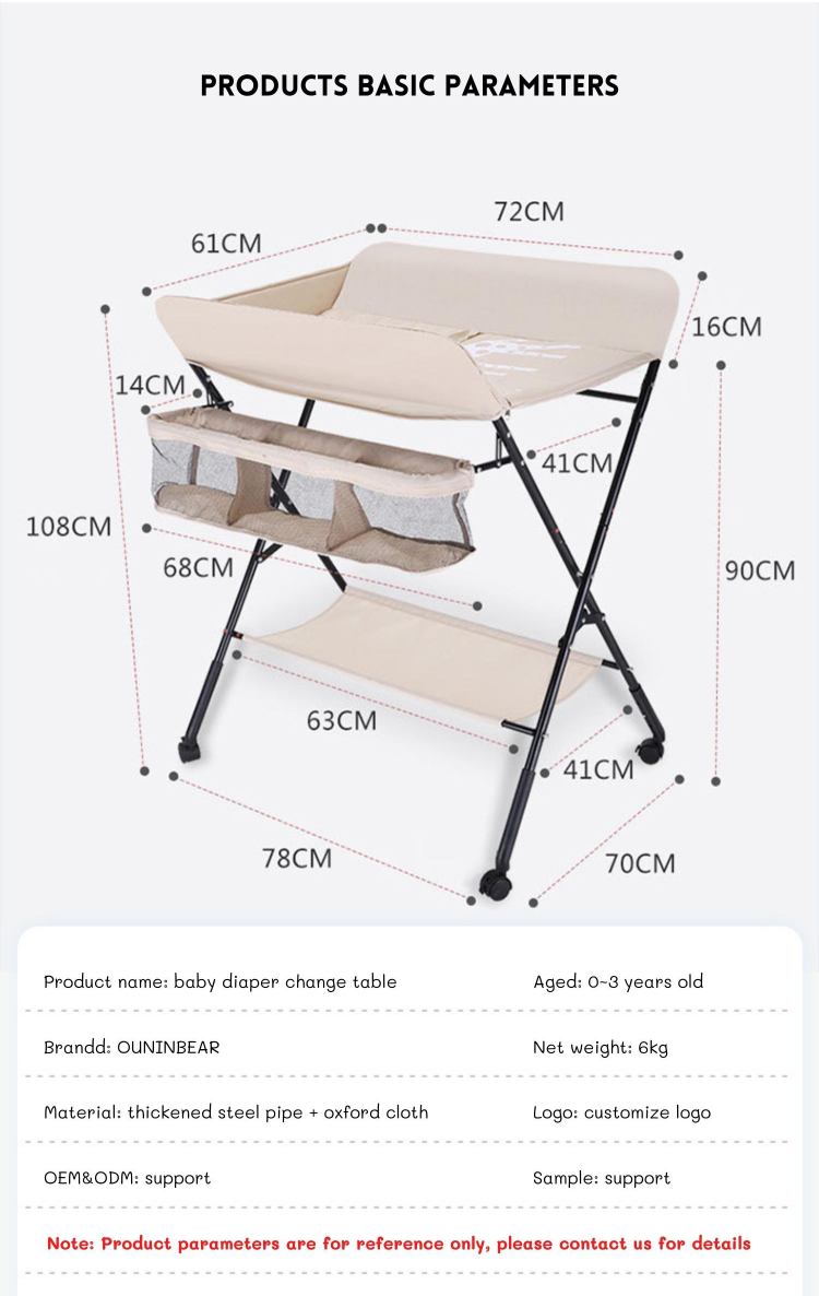 Buy Wholesale China Foldable Baby Bath Table Organizer Baby Diaper ...