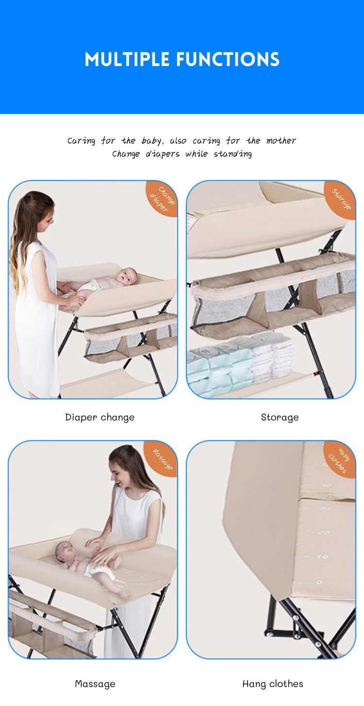Buy Wholesale China Foldable Baby Bath Table Organizer Baby Diaper ...