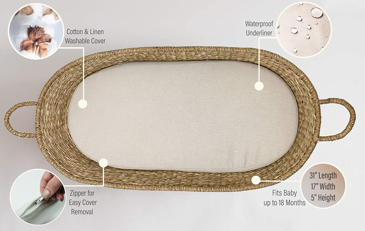 Buy Wholesale China Vietnamese Handwoven Seagrass Basket Changing Table ...