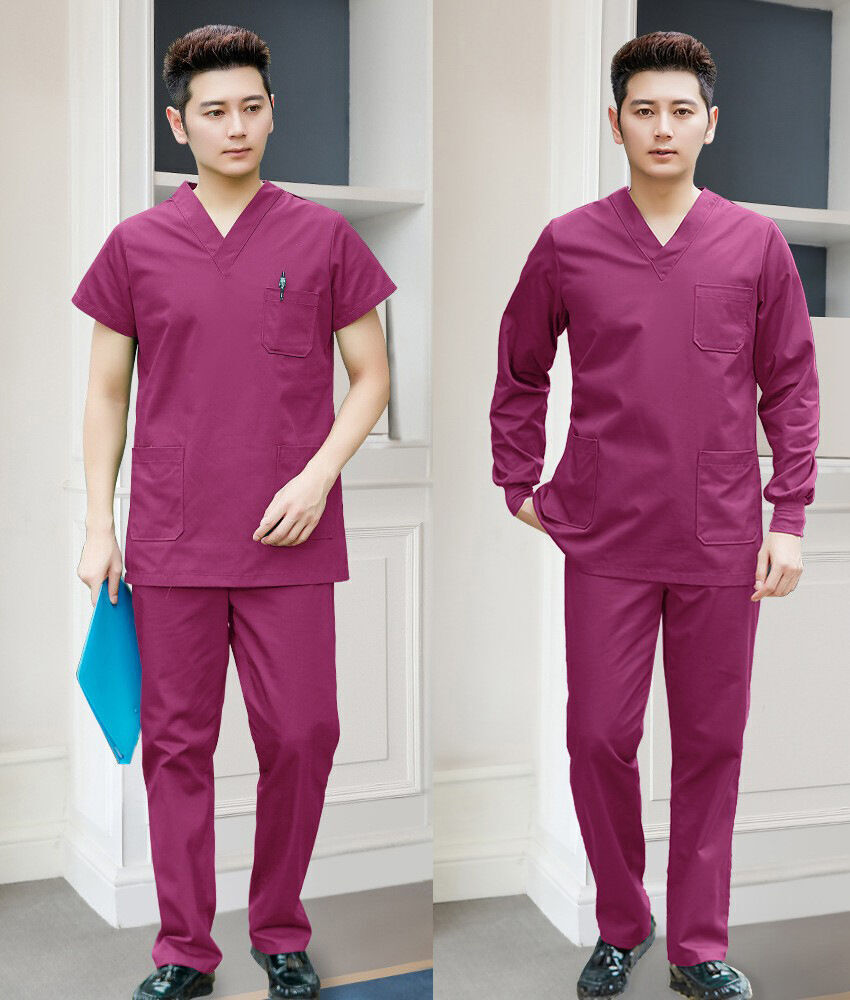 Reinforced Surgical Gown White Nurse Uniform Patient Gowns Cotton ...