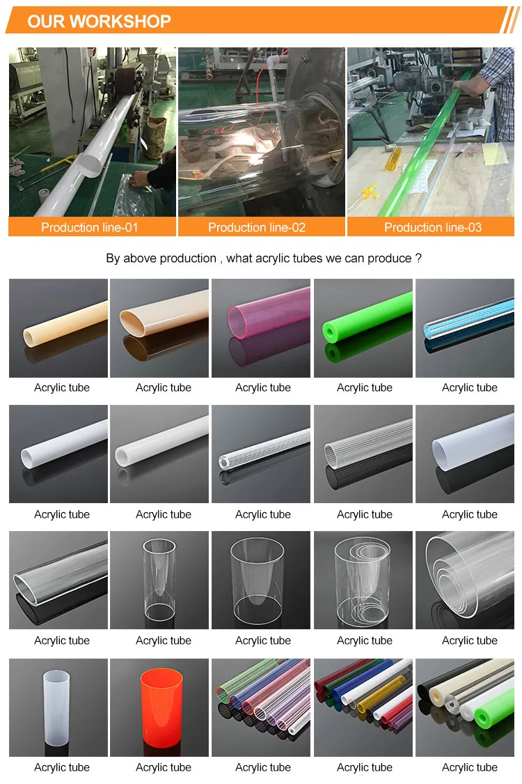 Cheap Popular Gloss Round Pipe Pc Pmma Acrylic Plastic Tube Factory ...