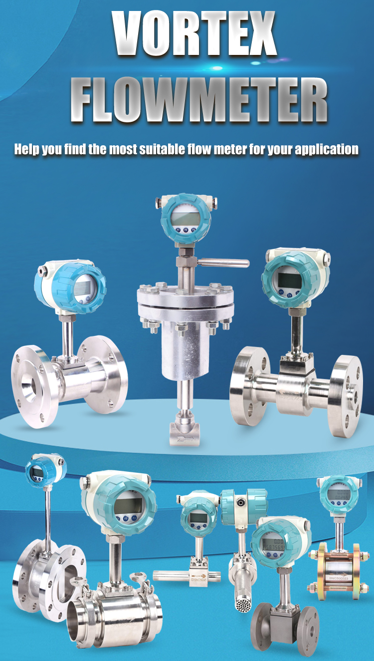 Digital Water Flowmeter Electronic Flow Meter Vortex Wafer Dn200 400 4000m3 H Wafer Type Vortex