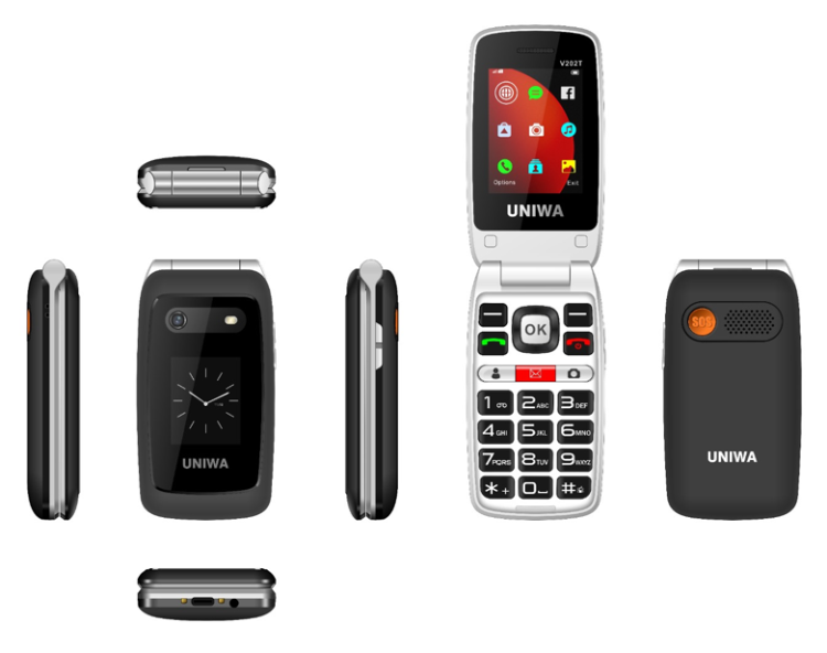 Bulk Buy China Wholesale Uniwa V202t Speed Dialing Senior Phone With 4g ...