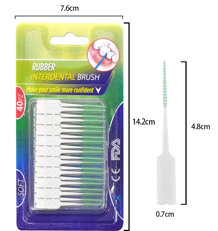 Buy Wholesale China Silicone Disposable Interdental Brush Floss Picks Cheap Soft Picks 40 Pcs ...