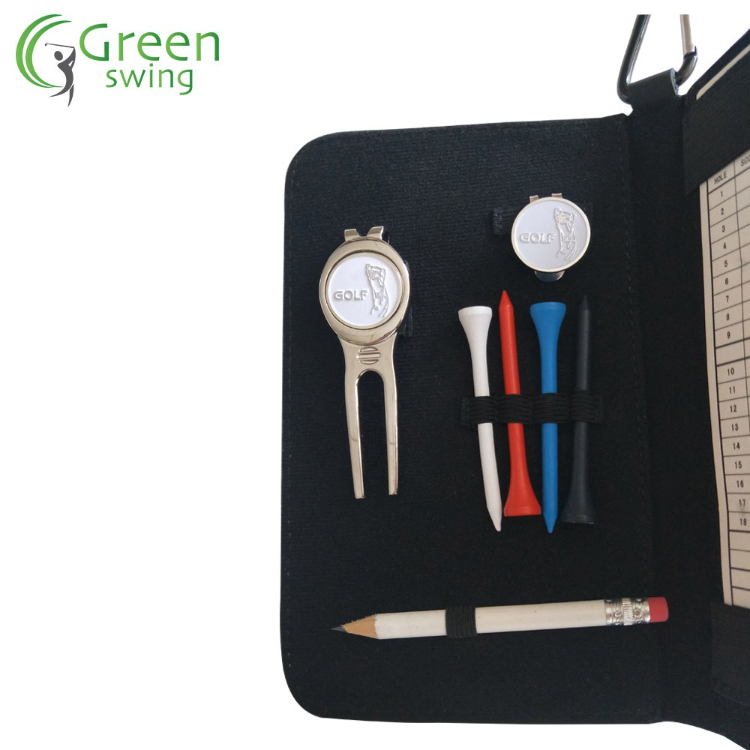 Custom Leather Golf Book Gift Set Golf Score Card Holder With Pencil ...