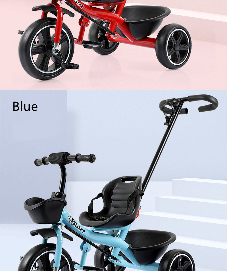 Multi-functional Kids Tricycle With Push Handle Ride On Car Stroller ...