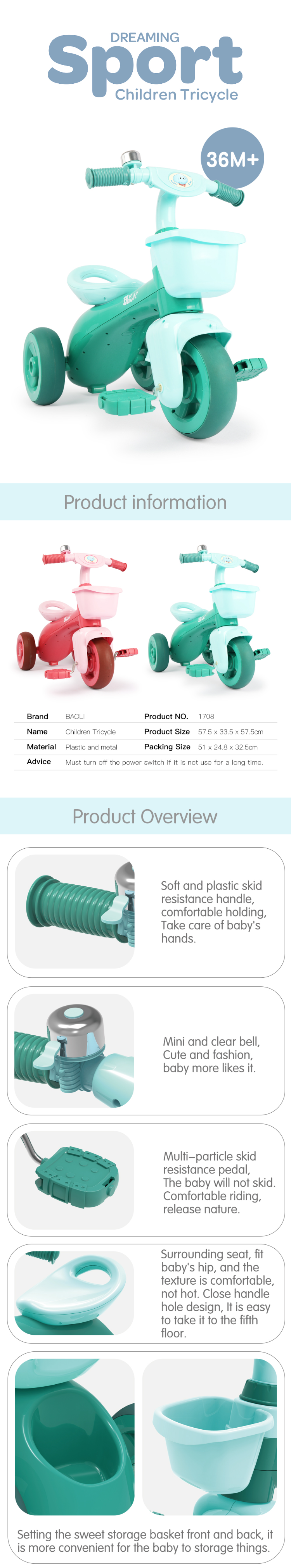 Buy Wholesale China Baoli Balance Bike Kids Ride On Toy & Balance Bike ...