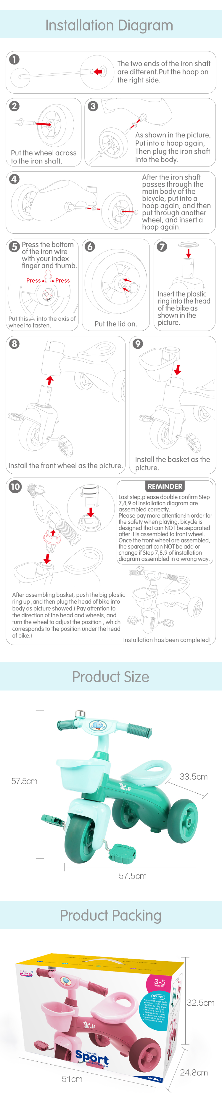 Buy Wholesale China Baoli Balance Bike Kids Ride On Toy & Balance Bike ...