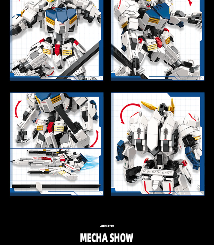 Jiestar 952 Pcs 2 In 1 Mecha To Airplane Deformed Genshon Robot ...