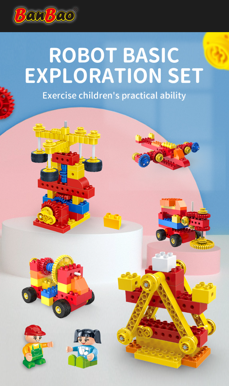 B6530 Banbao Robot Basic Exploration Set Building Blocks Toys Cutting ...