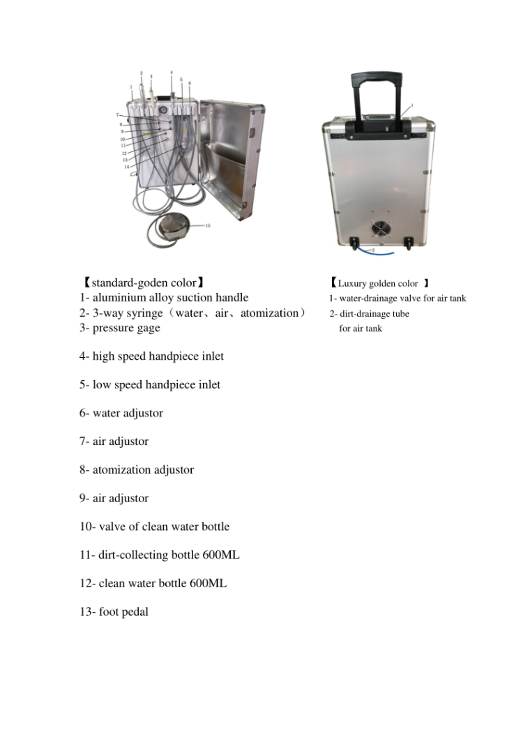Portable Dental High Speed Unit Portable Dental Handpiece Unit Portable ...
